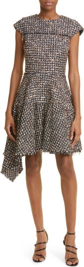 Jason Wu Collection Tinsel Tweed Asymmetric Hem Cotton Blend Dress ...