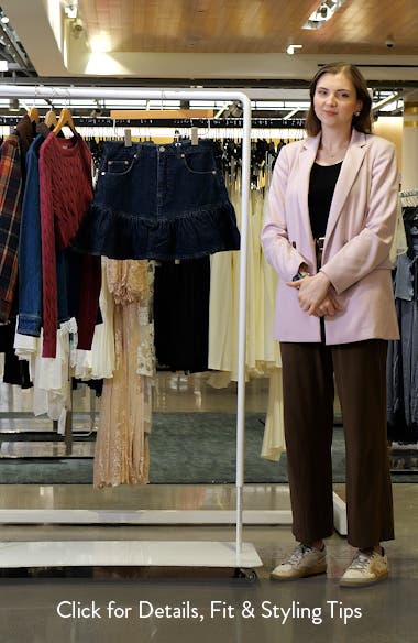 DAZE Smooch Flounce Hem Denim Miniskirt | Nordstrom