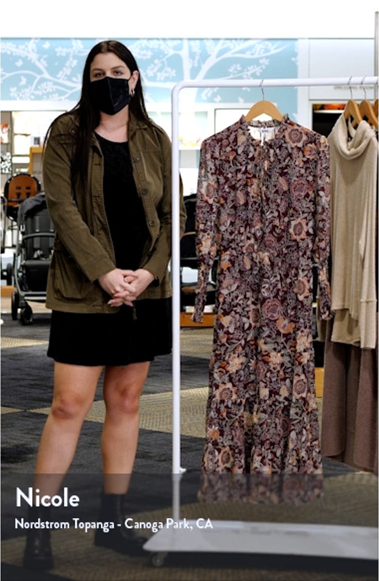 BB Dakota by Steve Madden All Mixed Up Floral Long Sleeve Midi Dress ...