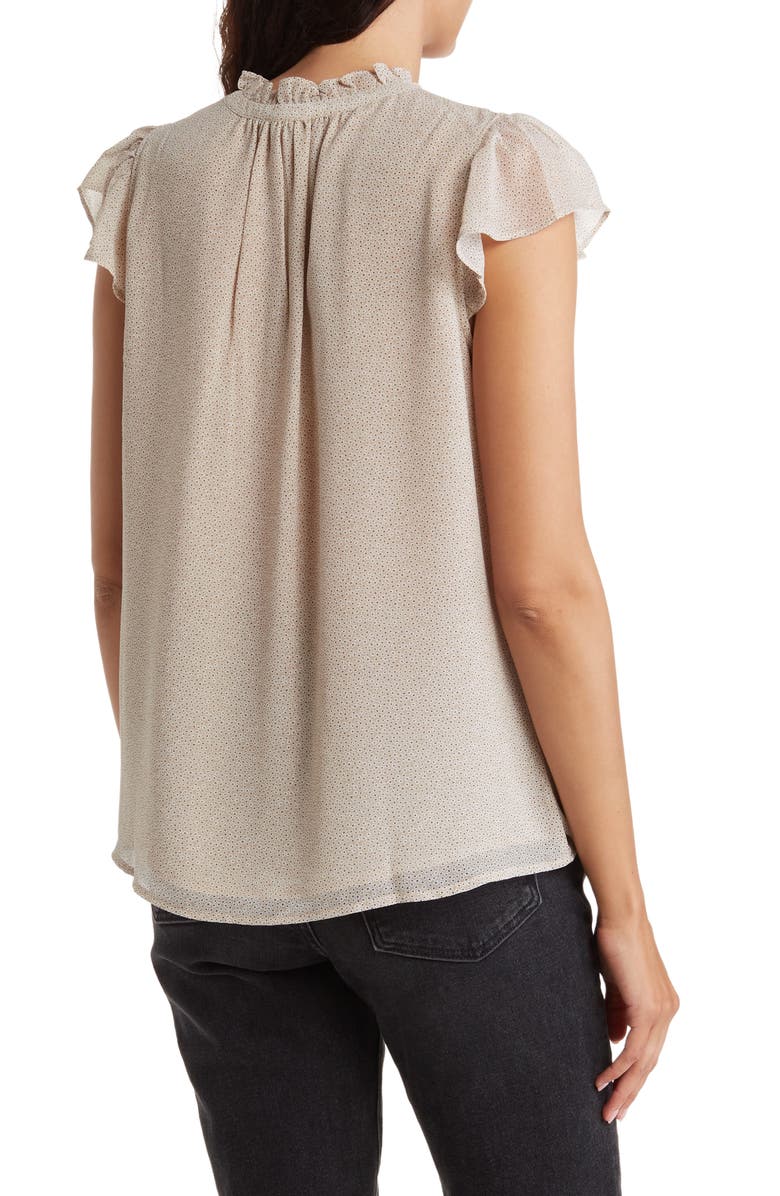 Adrianna Papell Pintuck Flutter Sleeve Blouse | Nordstromrack