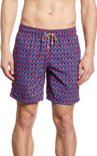 Bugatchi Fish Print Swim Trunks | Nordstrom