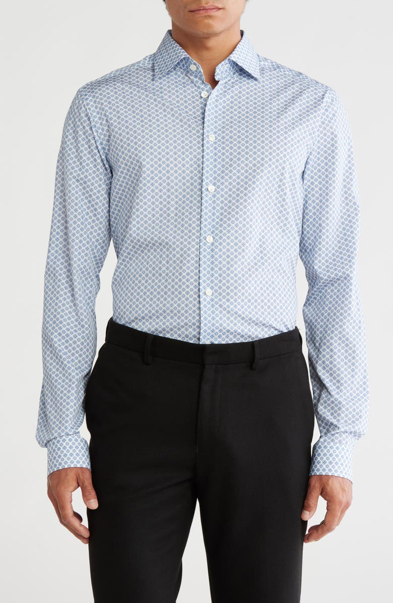 Eton Super Slim Fit Medallion Print Cotton Dress Shirt | Nordstromrack