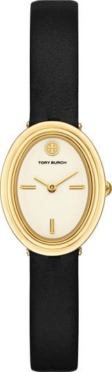 Tory Burch The Oval Leather Strap Watch, 22mm x 28mm | Nordstrom
