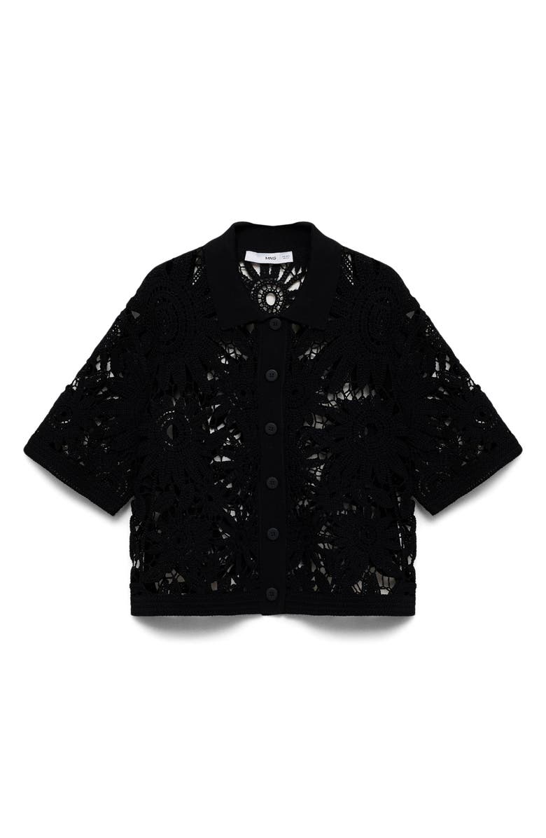 MANGO Open Stitch Button-Up Polo | Nordstrom