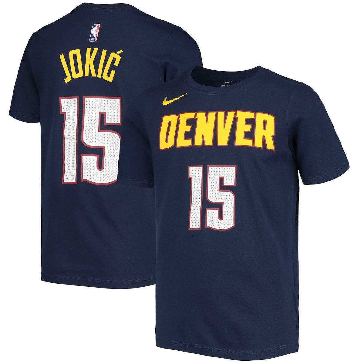 Nike Youth Nike Nikola Jokic Navy Denver Nuggets Logo Name & Number ...
