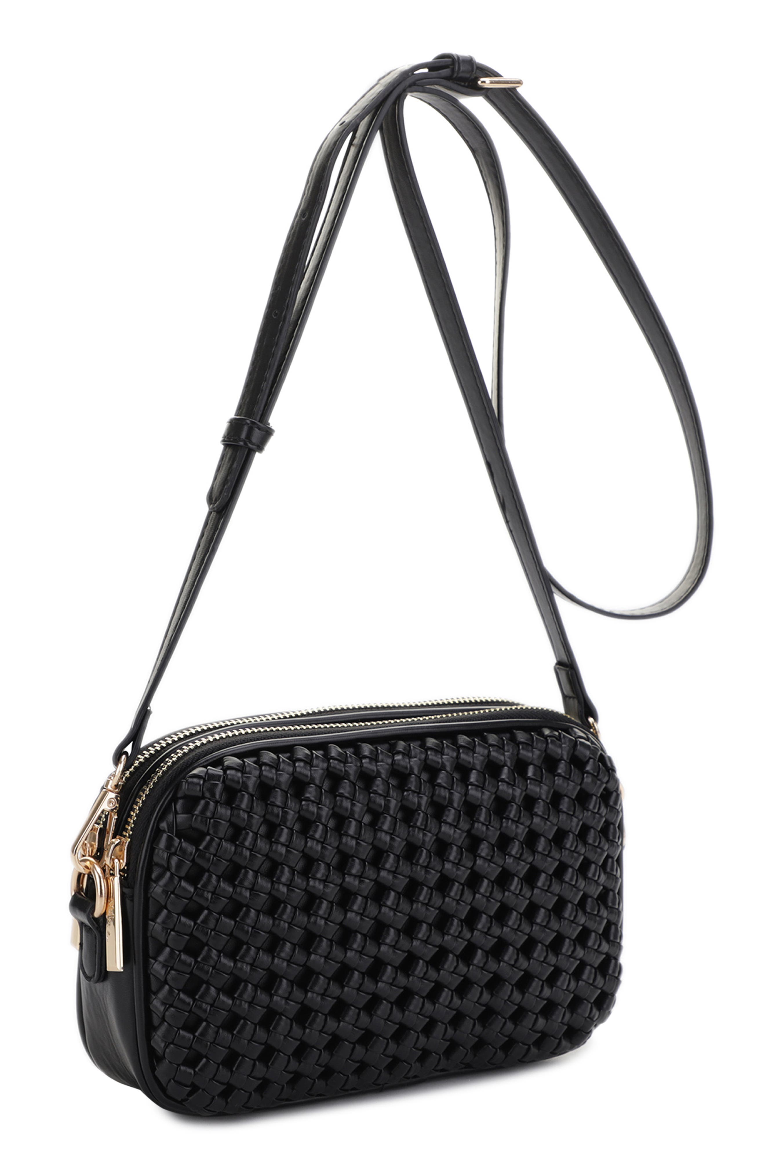 Mali + Lili Ava Woven Vegan Leather Crossbody Bag | Nordstromrack