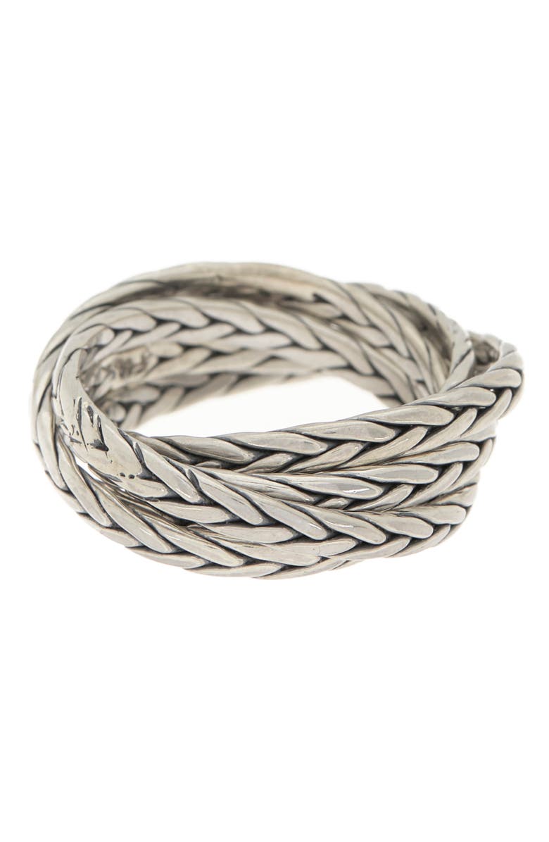 SAMUEL B. Sterling Silver Braided Design Stacked Up Ring | Nordstromrack