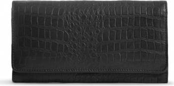 DAY & MOOD Bree Croc Embossed Leather Wallet | Nordstromrack