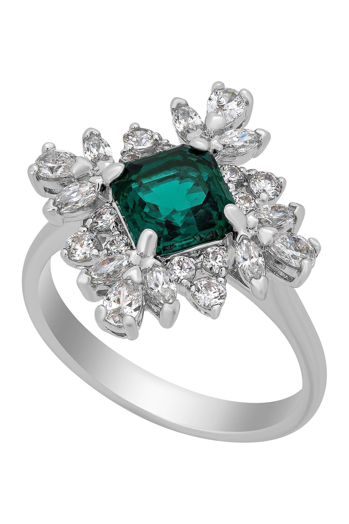 Swarovski Palace Rhodium Plated Swarovski Crystal Ring - Size 5 ...