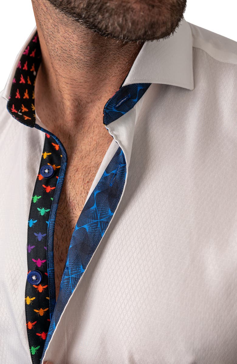 Maceoo Einstein Regular Fit Gem White Cotton Button-Up Shirt ...