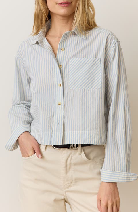 Women's Blue Button Up Tops | Nordstrom