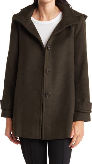 Lauren Ralph Lauren Doeskin A-Line Hooded Jacket | Nordstromrack