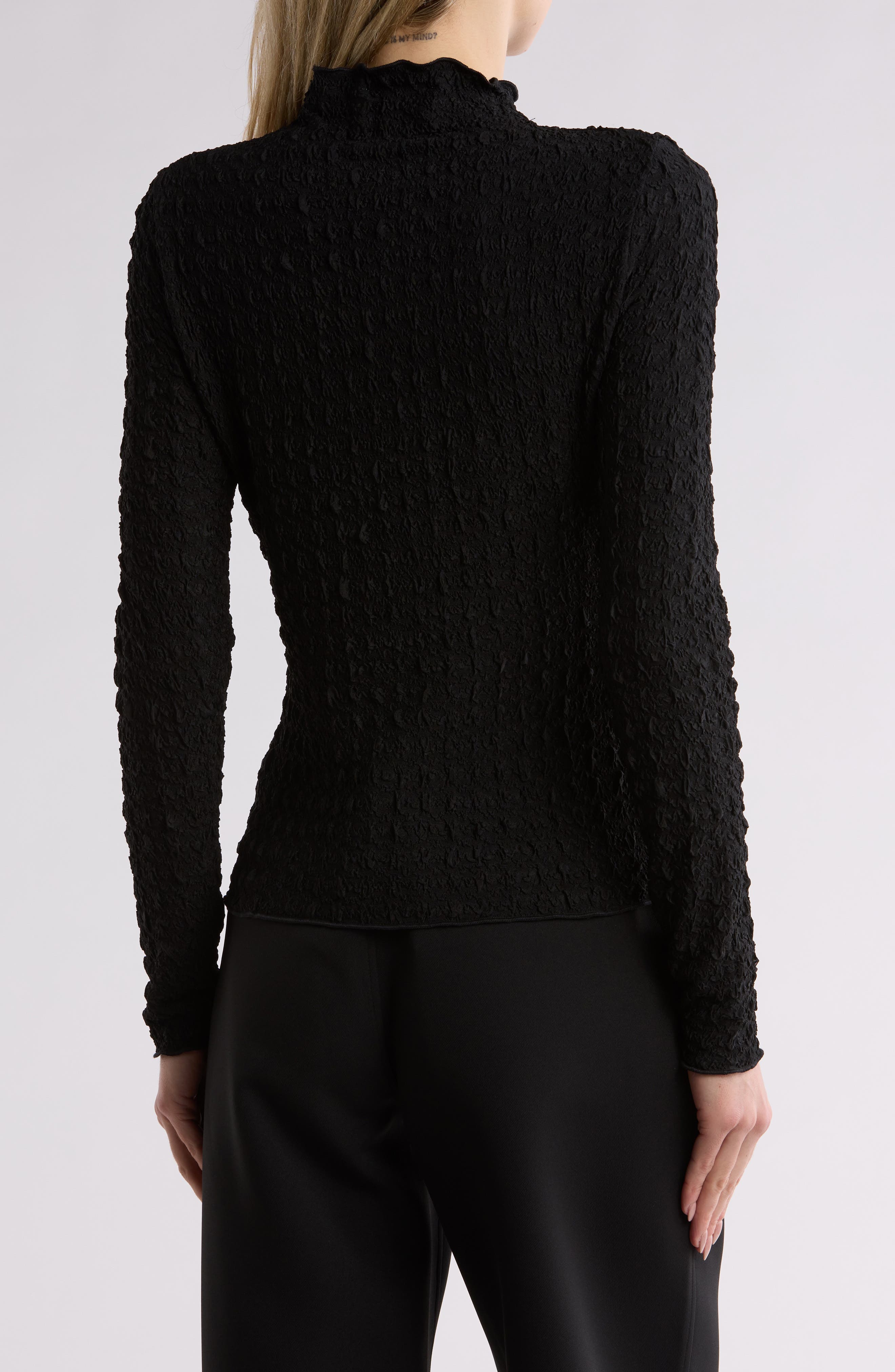 JASON WU Funnel Neck Long Sleeve Textured Top | Nordstromrack