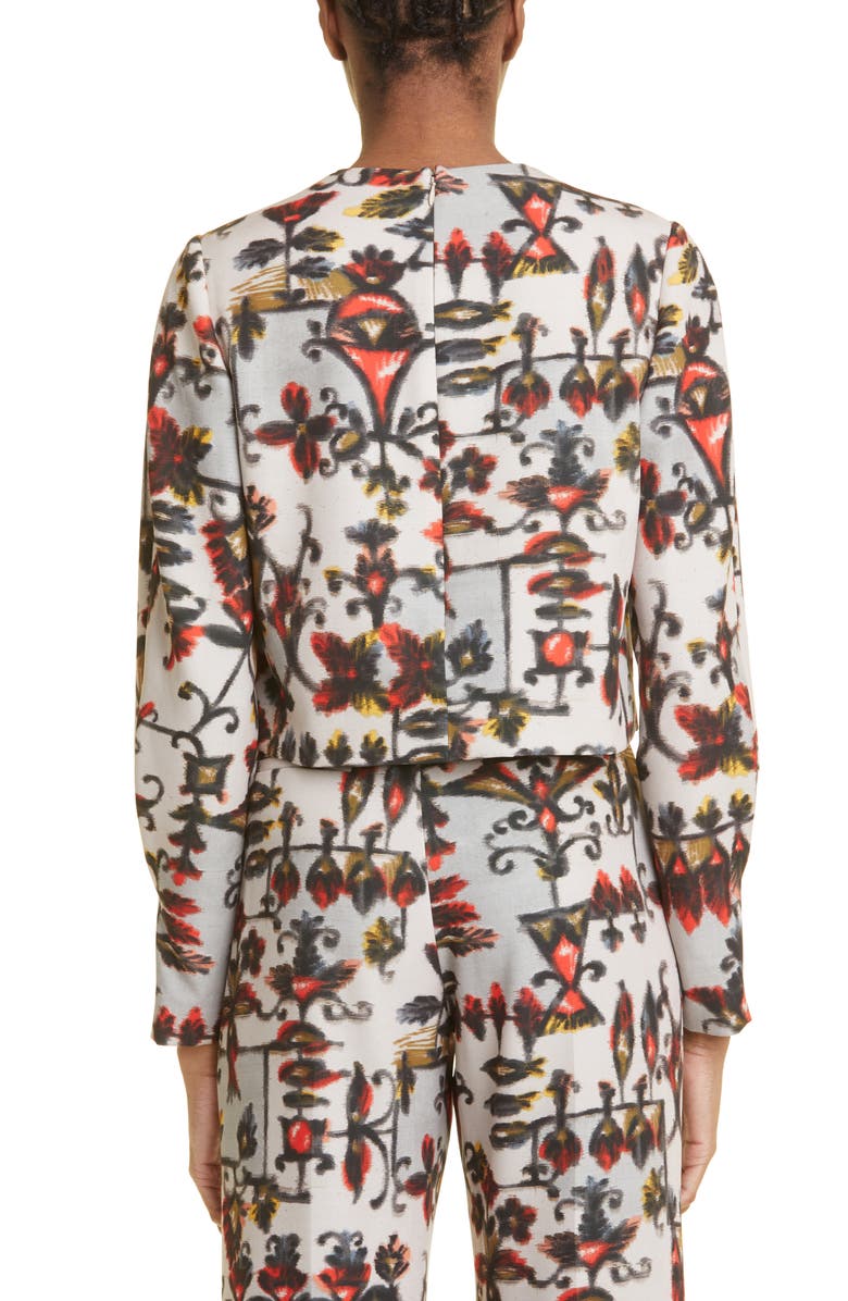 Lela Rose Ikat Print Lantern Sleeve Blouse | Nordstromrack