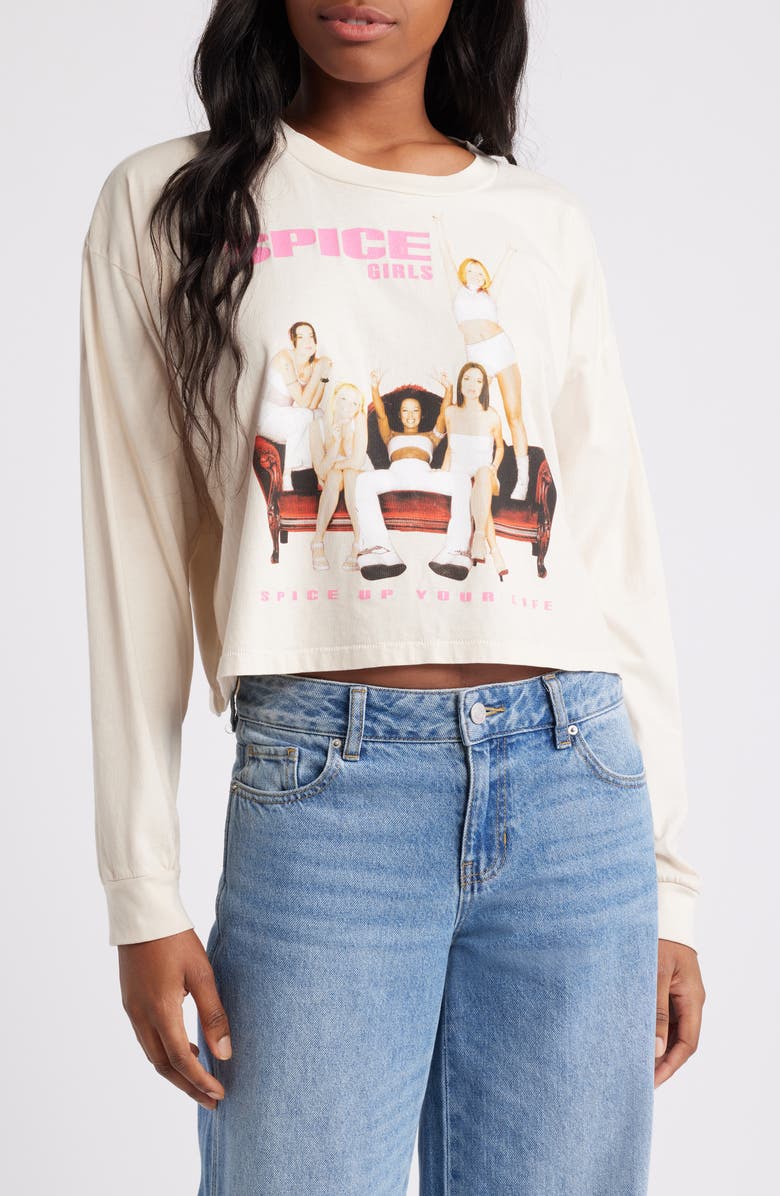 Daydreamer Spice Girls Long Sleeve Cropped Cotton Graphic T-Shirt ...