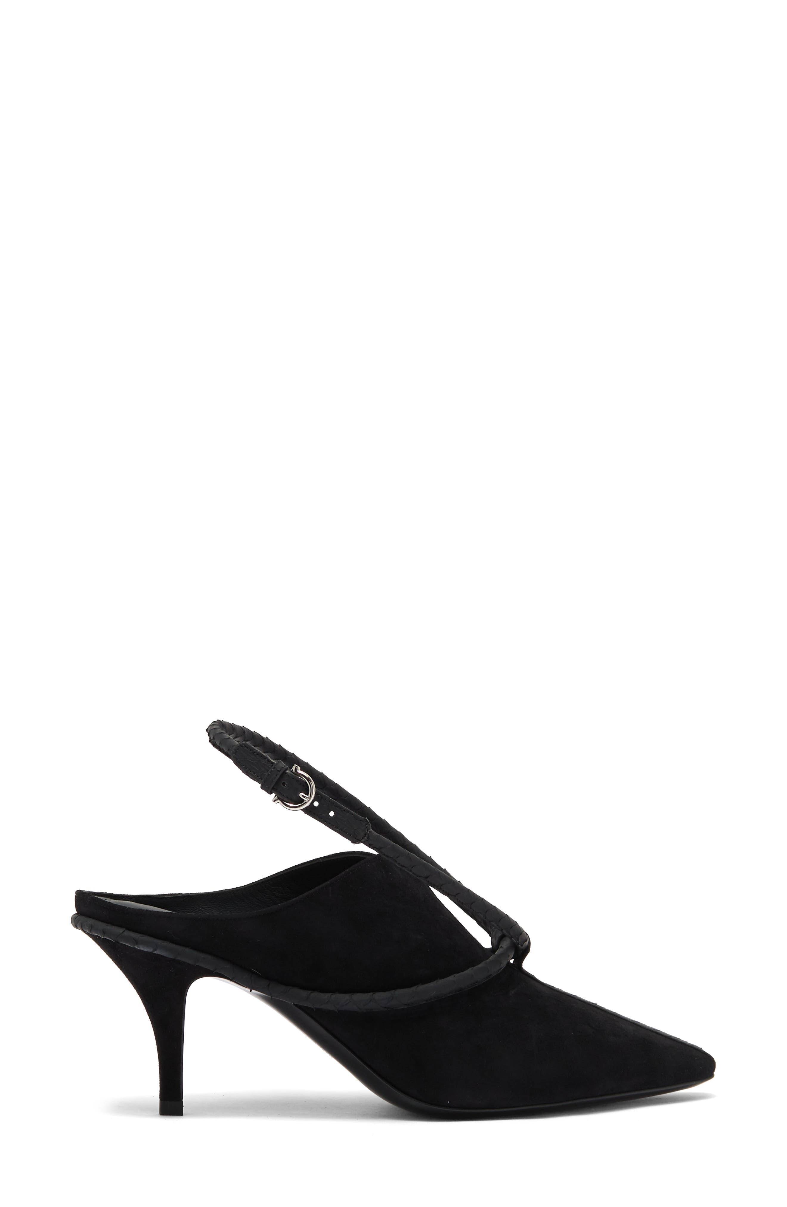 SALVATORE FERRAGAMO SIGNORINA Cygnus Snake-Embossed Leather Slingback ...