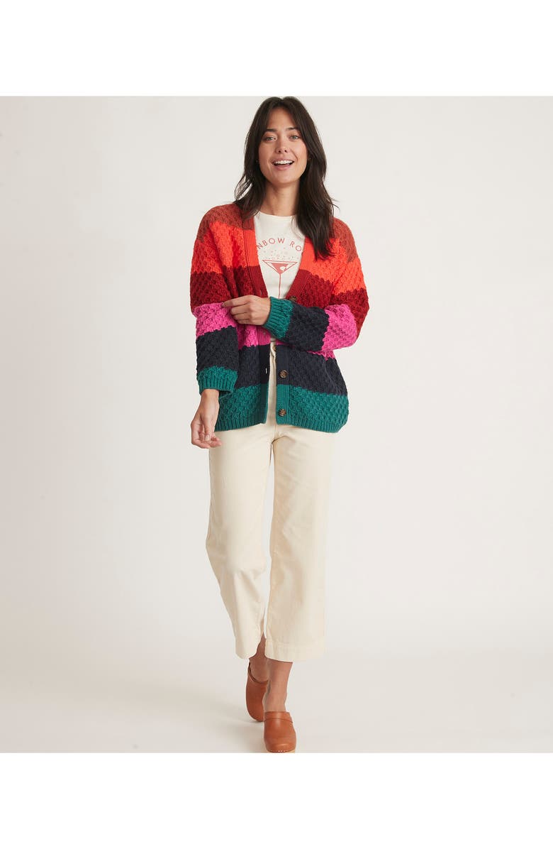 Marine Layer Block Stripe Oversize Cardigan | Nordstromrack