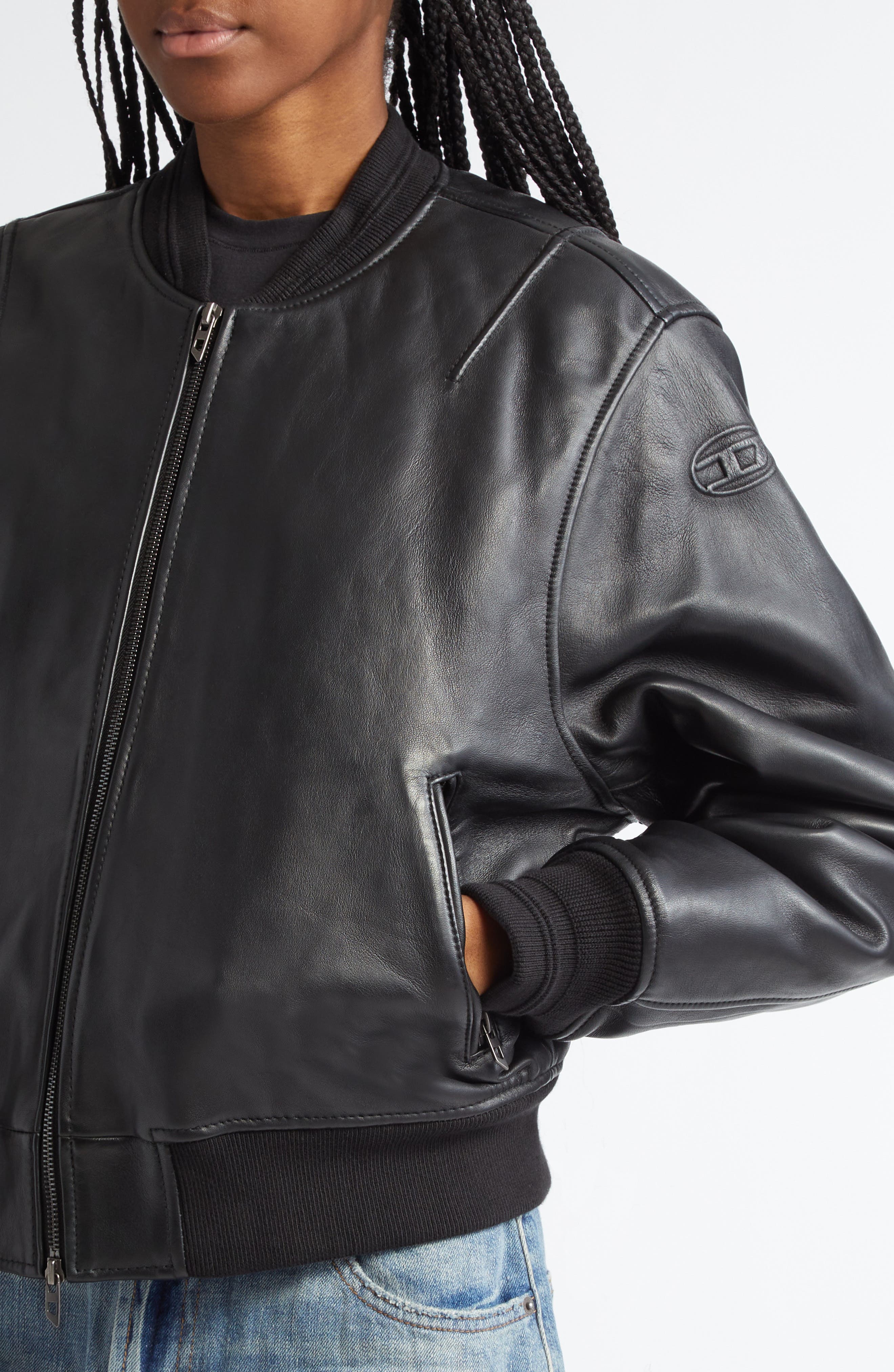 DIESEL® L-Ilan Lambskin Leather Jacket | Nordstromrack