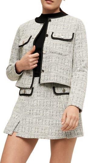 Isaac Mizrahi New York Stretch Tweed Crop Jacket | Nordstrom