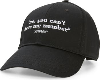 Off-White Quotes Embroidered Cotton Drill Baseball Cap | Nordstrom