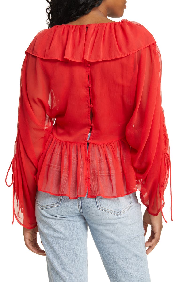 ASOS DESIGN Ruffle Peplum Blouse | Nordstromrack