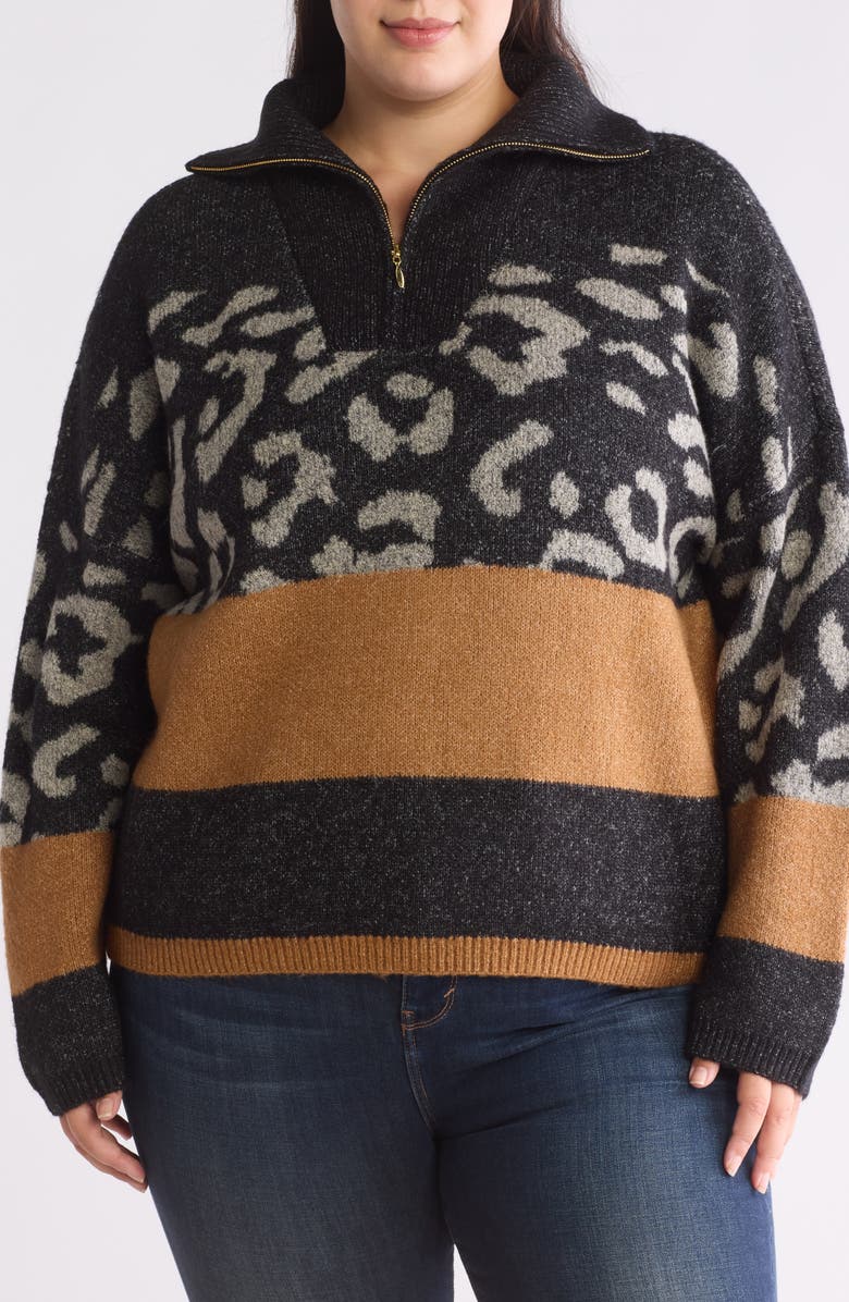 Joseph A Mock Neck Quarter Zip Sweater | Nordstromrack