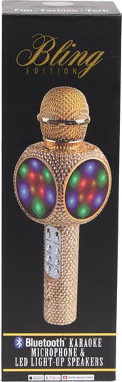 TREND TECH Sing-Along Bling Karaoke Microphone & Bluetooth Speaker ...