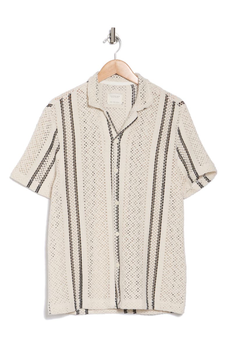 Cactus Man Stripe Open Stitch Camp Shirt | Nordstromrack