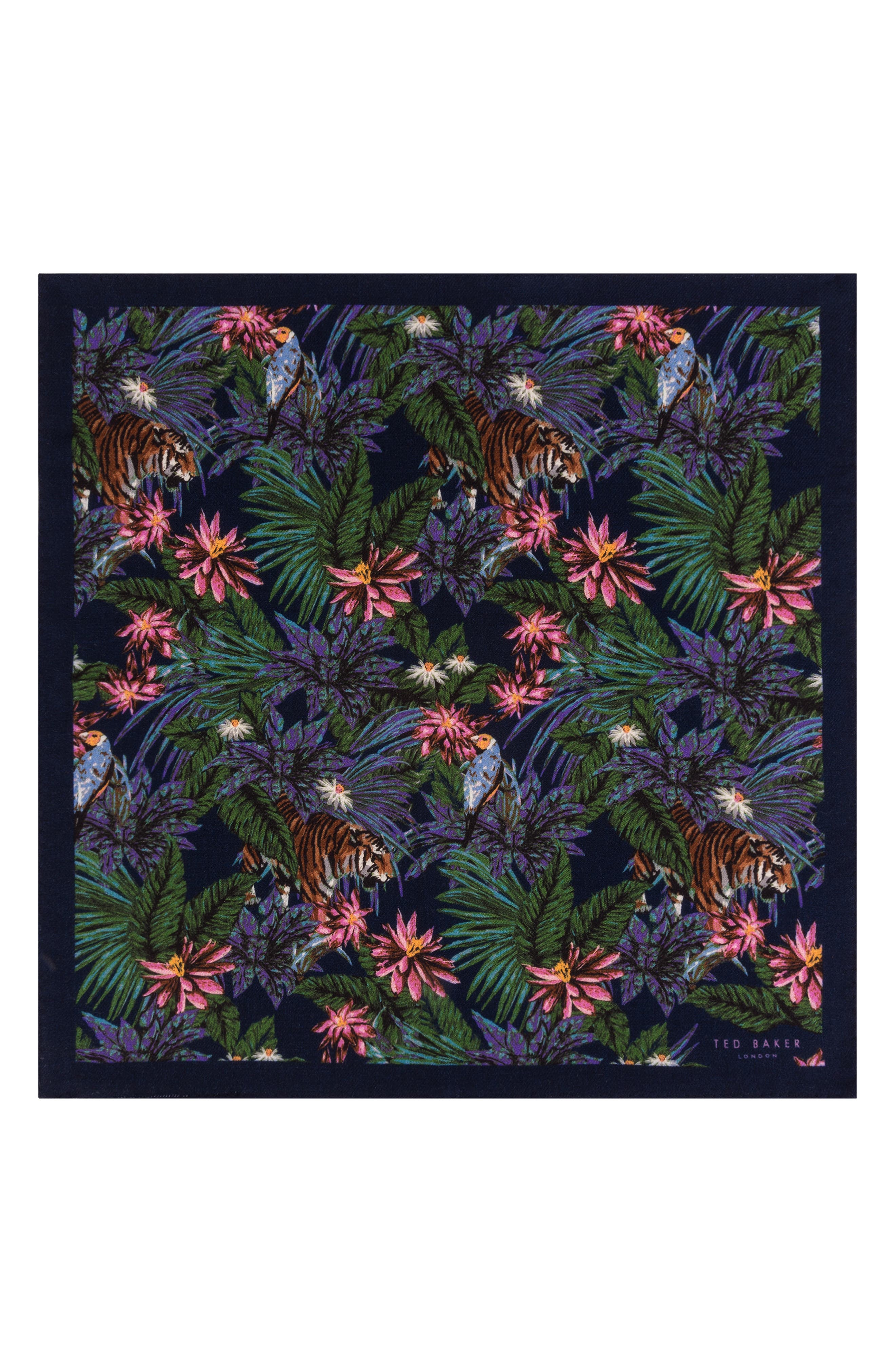 Ted Baker London Jungle Print Wool Pocket Square | Nordstrom