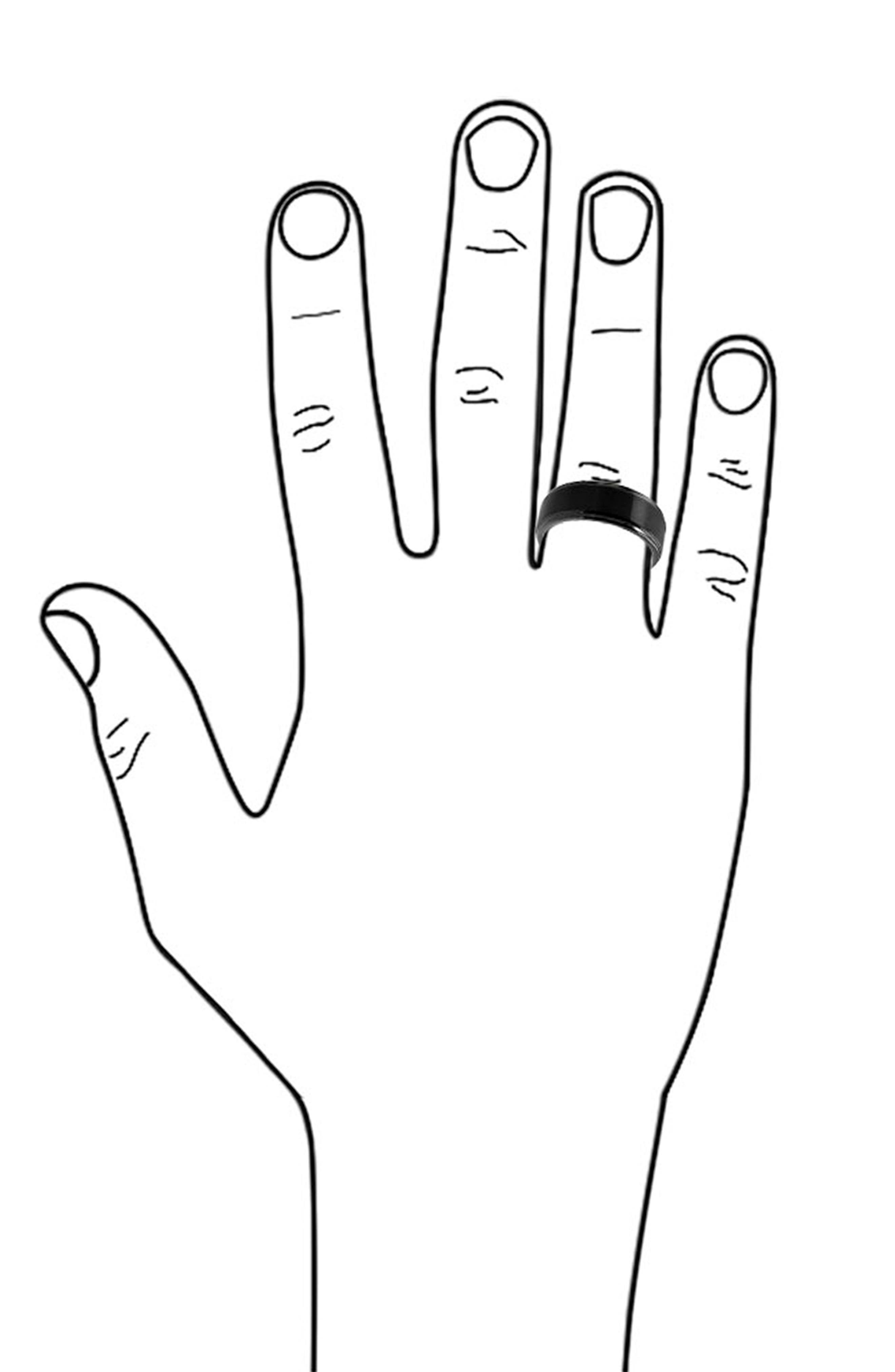 BLING JEWELRY Men's Black Matte Titanium Band Ring | Nordstromrack