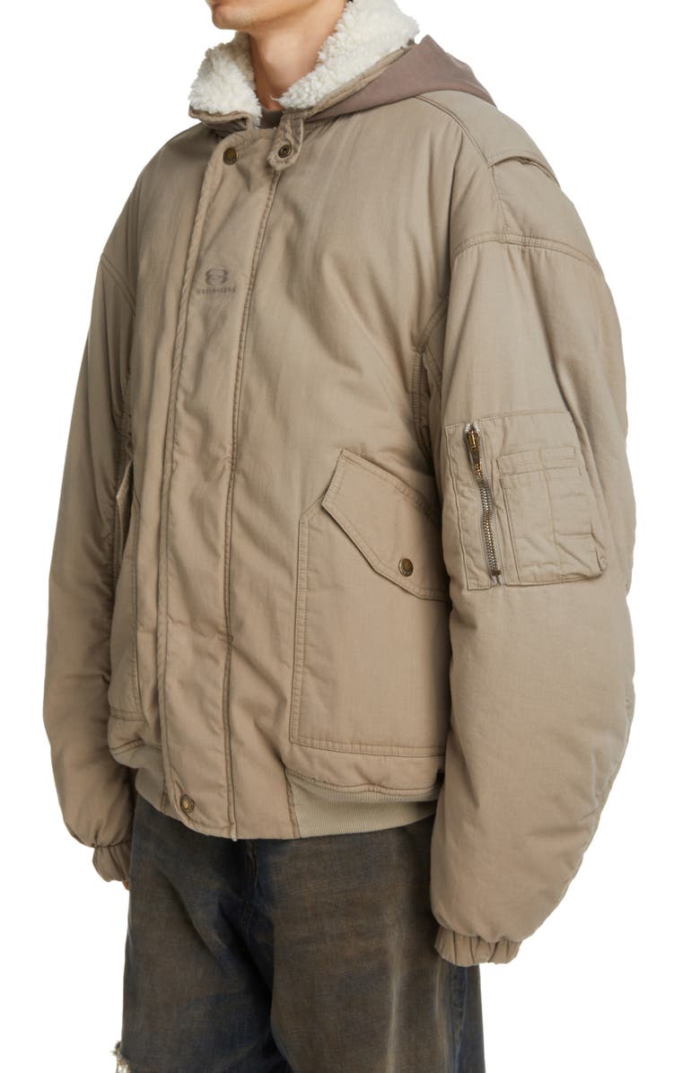 Balenciaga Unity Oversize Cotton Bomber Jacket | Nordstrom