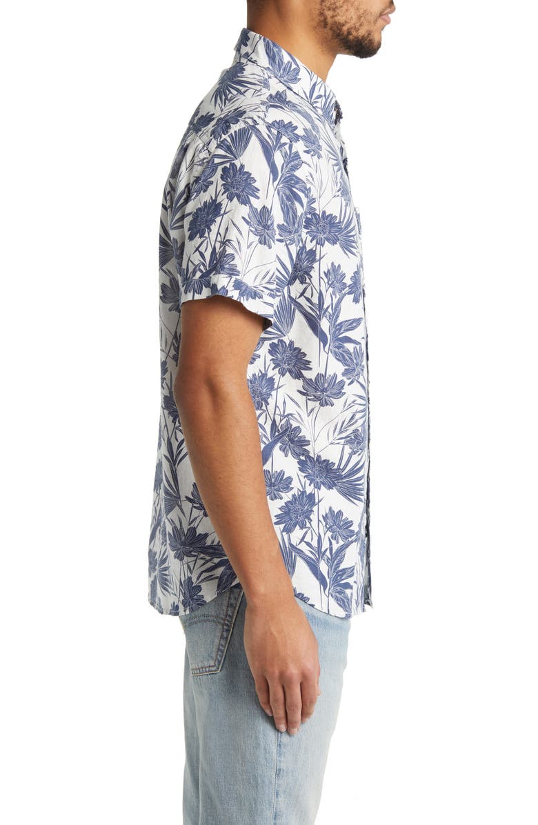 Rails Carson Floral Short Sleeve Linen Blend Button-Up Shirt ...