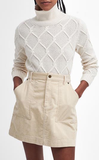 Barbour Burne Cable Wool Blend Turtleneck Sweater | Nordstrom