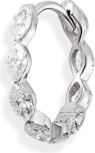 Maria Tash Invisible Set Diamond Marquise Eternity Hoop Earring | Nordstrom
