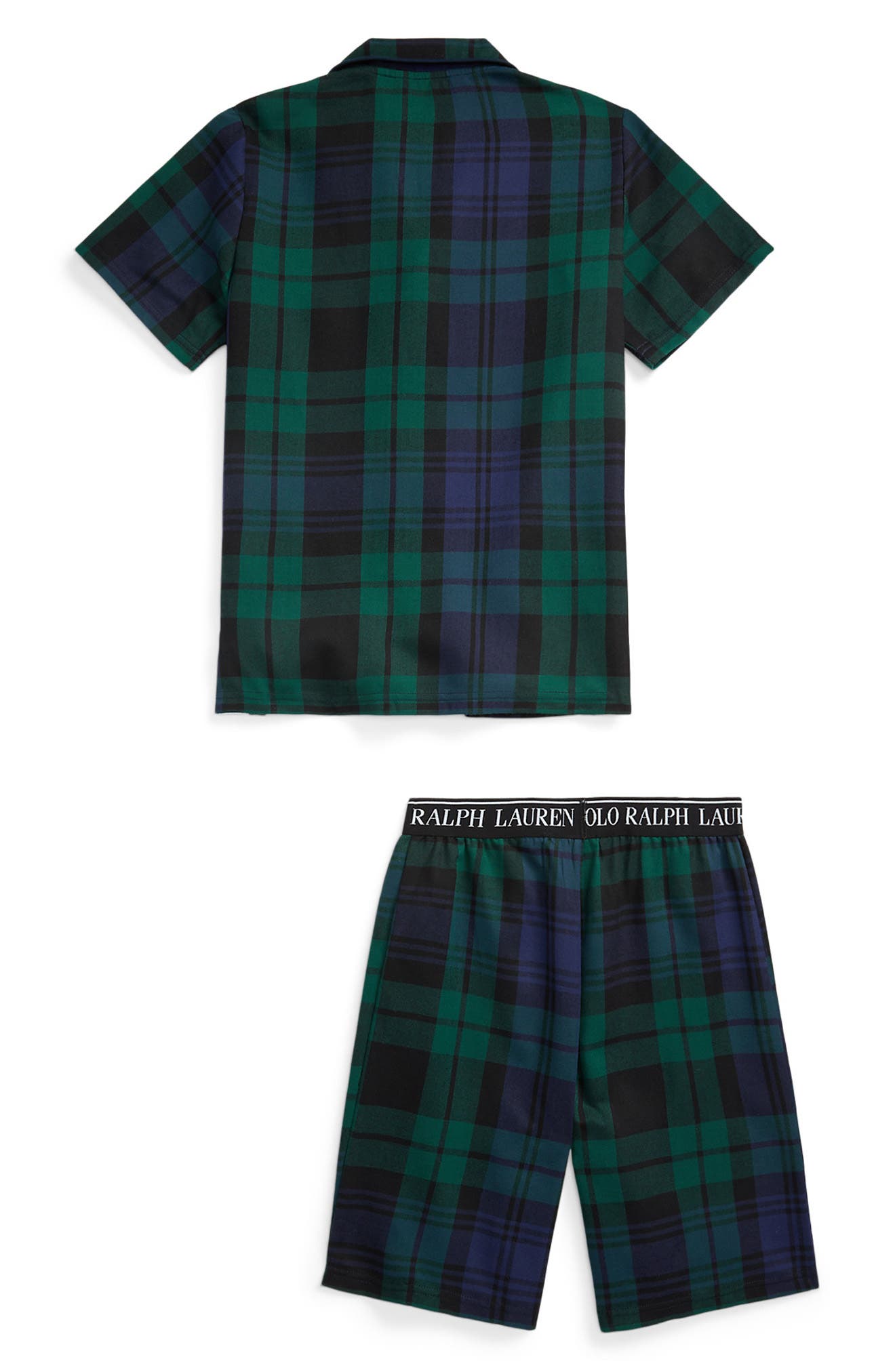 Ralph Lauren Kids' Polo Pony Flannel Short Pajamas | Nordstromrack