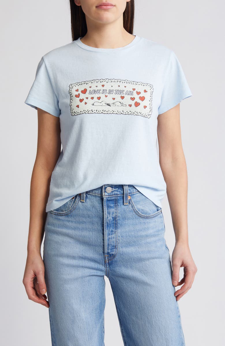 Re/Done Peanuts® Snoopy Love Cotton Graphic T-Shirt | Nordstromrack