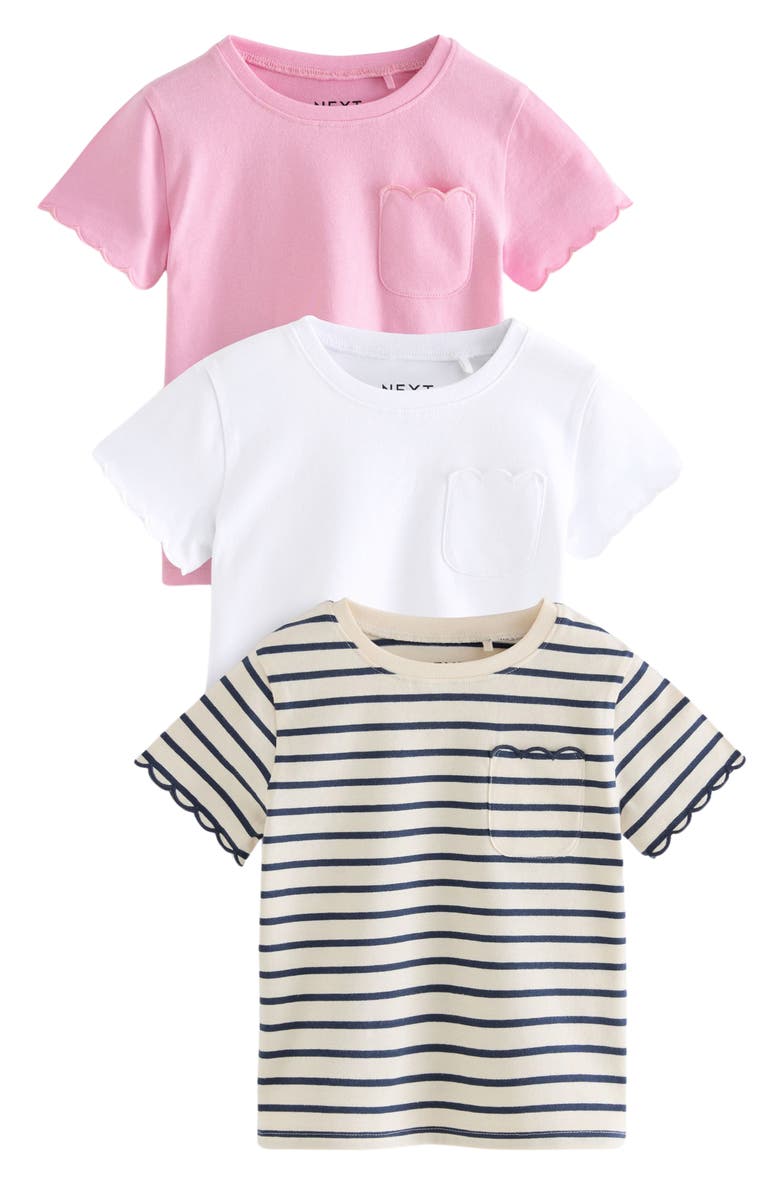 NEXT Kids' Assorted 3-Pack Cotton Pocket T-Shirts | Nordstromrack