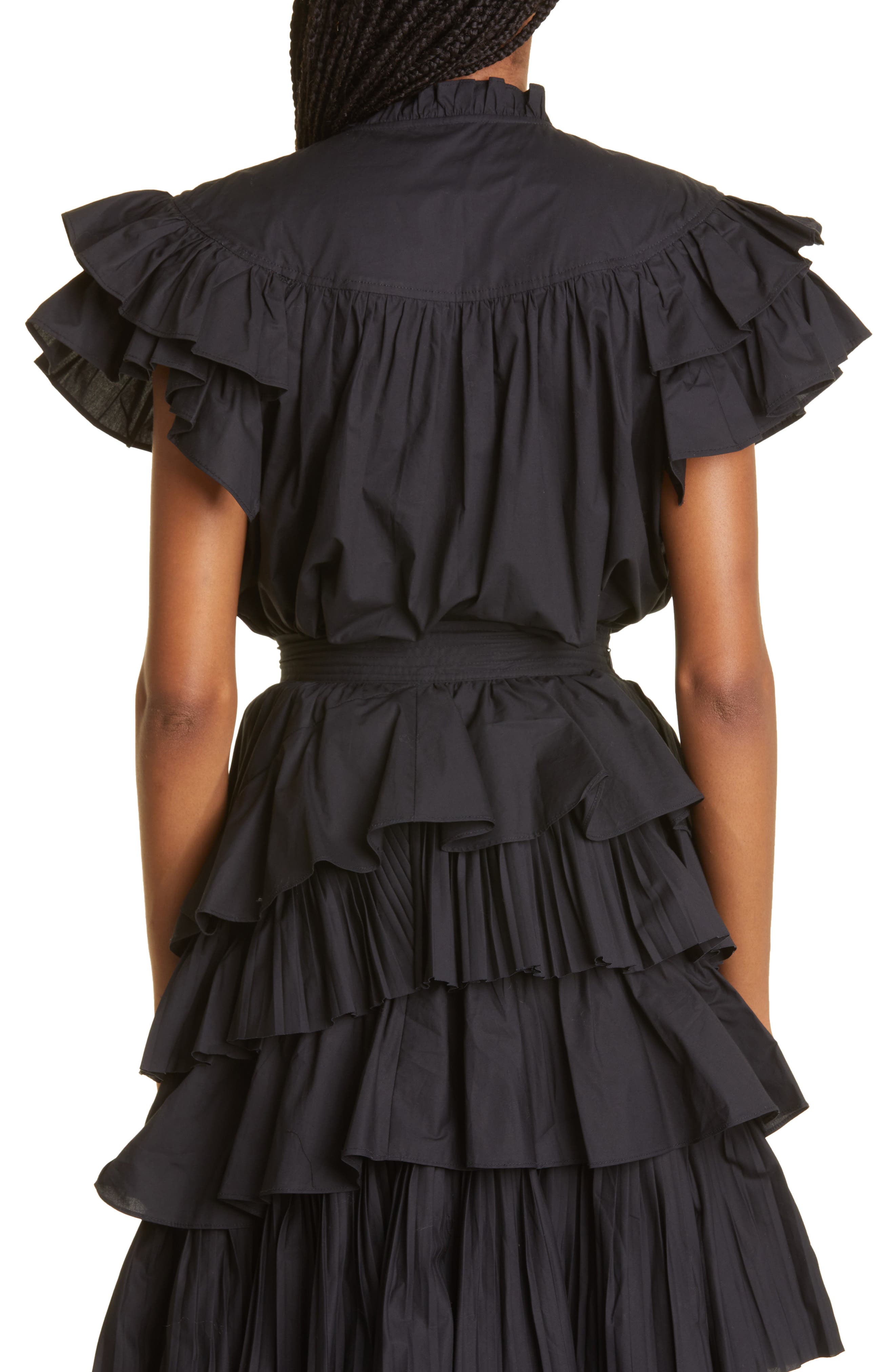 Ulla Johnson Letty Ruffle Sleeve Cotton Top | Nordstrom