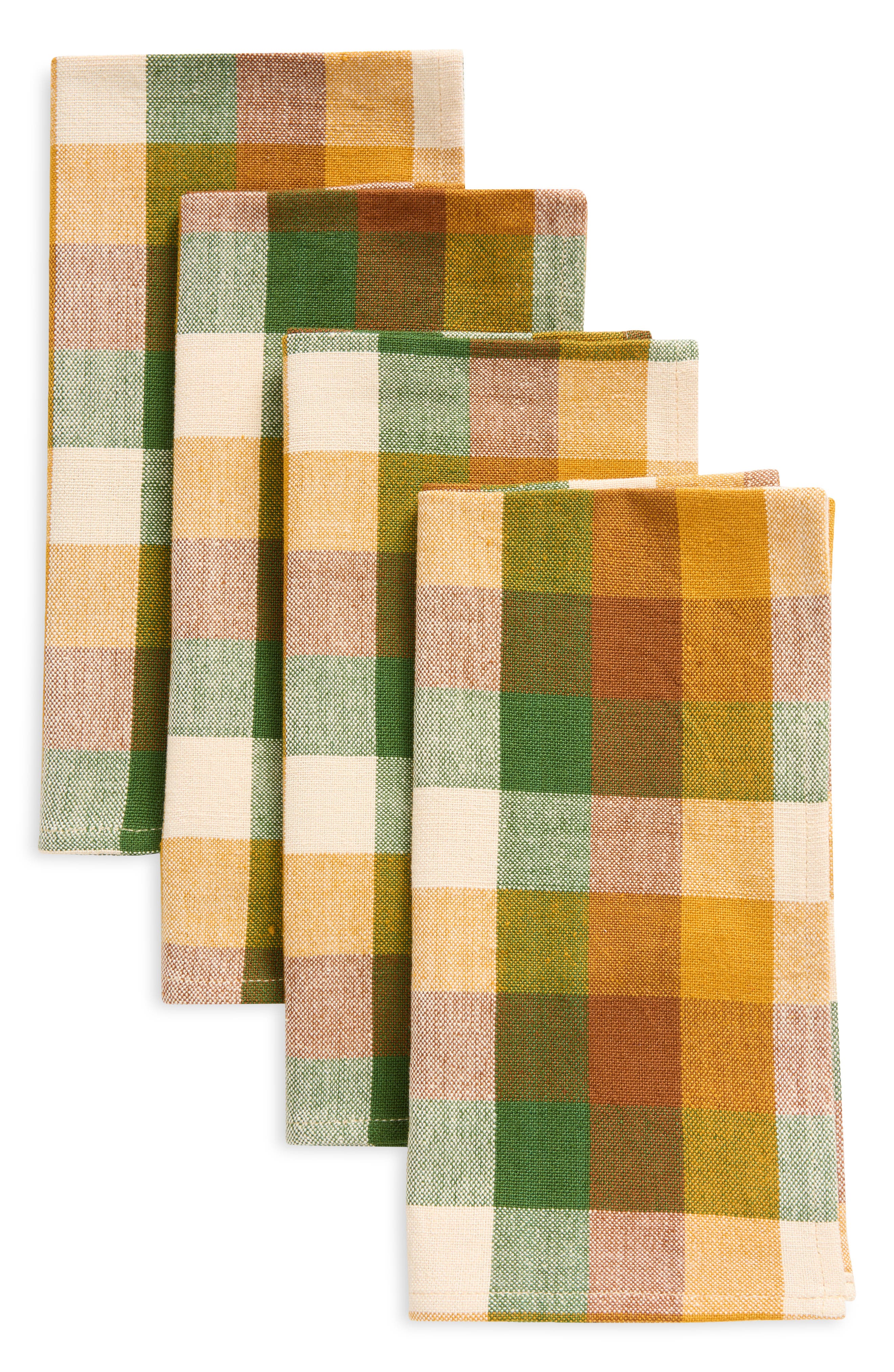 Heather Taylor Home Set of 4 Plaid Napkins | Nordstromrack