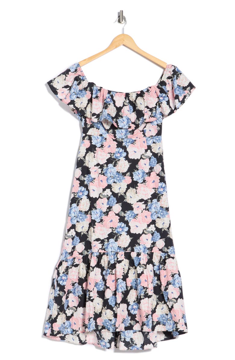 Laundry by Shelli Segal Emily Off the Shoulder Ruffle Cotton High-Low ...