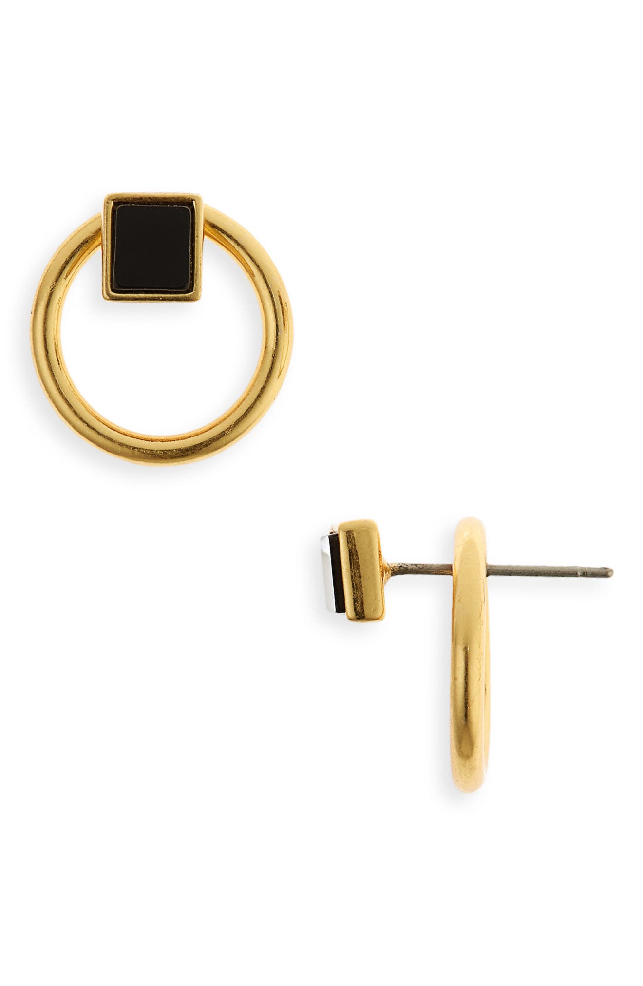 Madewell Dark Stone Front & Back Earrings | Nordstromrack