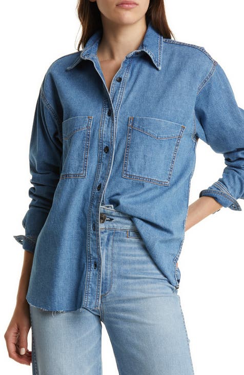 Women's Denim Button Up Tops | Nordstrom
