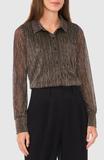 Halogen® Metallic Button-Up Shirt | Nordstromrack