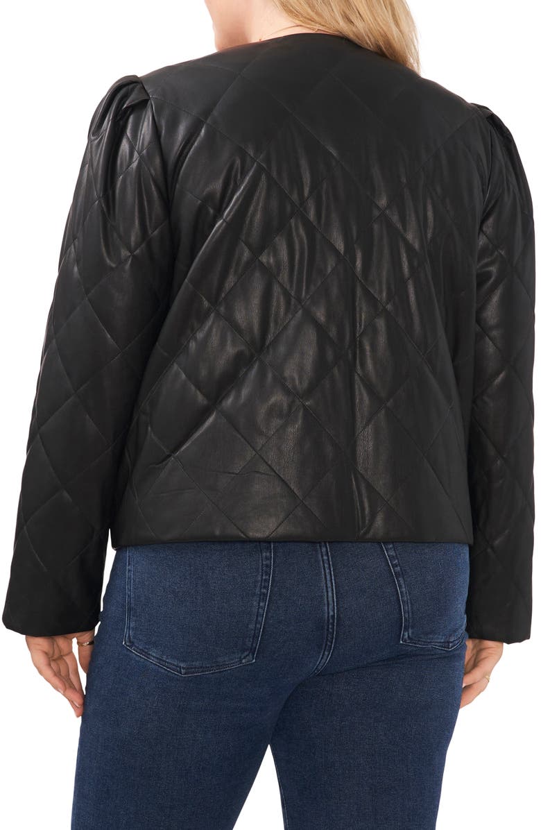 Vince Camuto Puff Shoulder Quilted Faux Leather Jacket | Nordstromrack