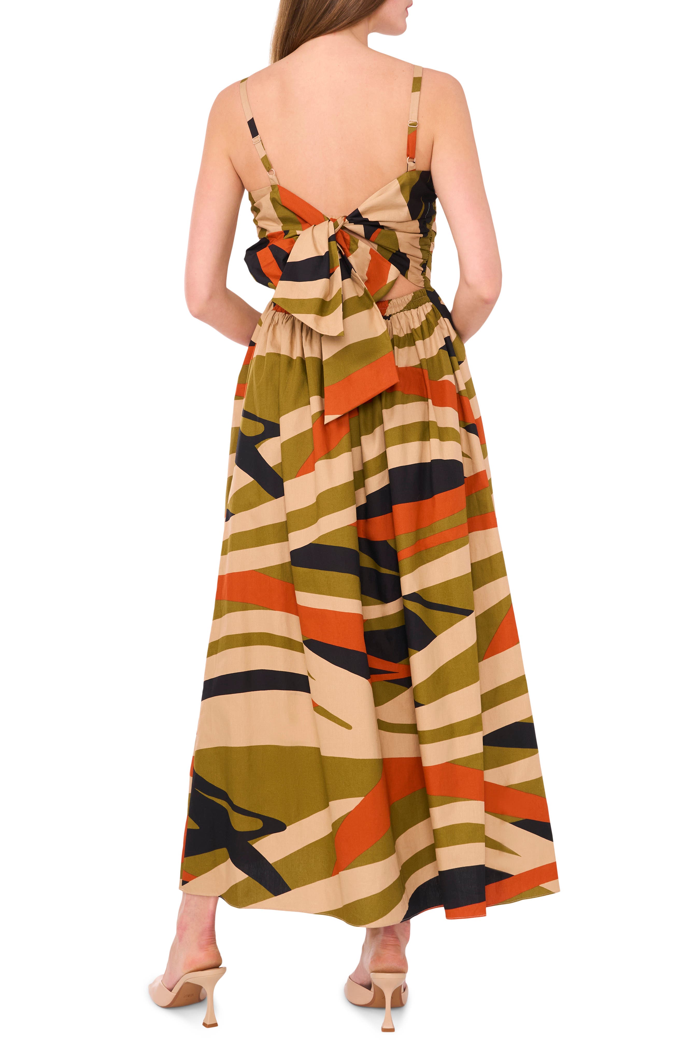 Halogen® Pleated Bodice Cutout Sundress | Nordstromrack