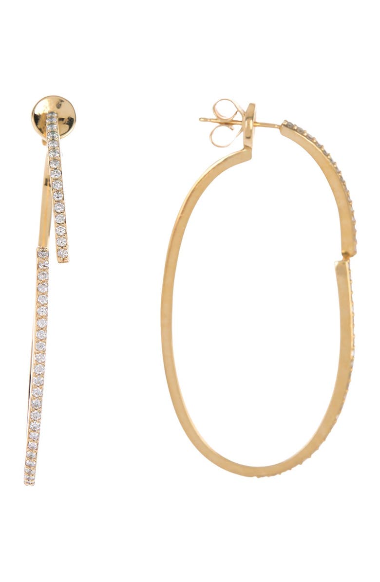 PAIGE NOVICK 18K Yellow Gold Converge Two-Part 51mm Hoop Earrings ...