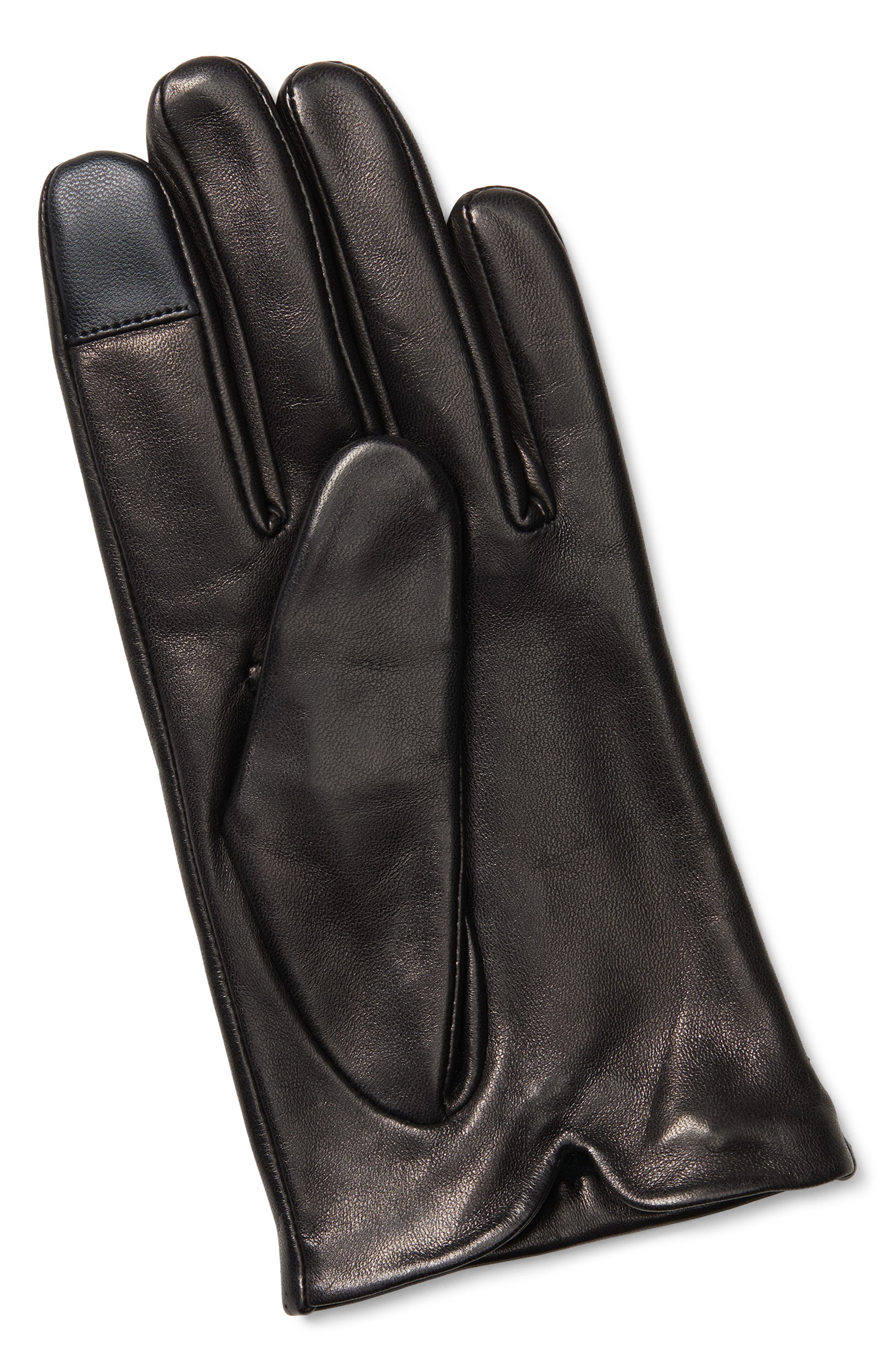Kate Spade New York floating logo leather gloves | Nordstromrack