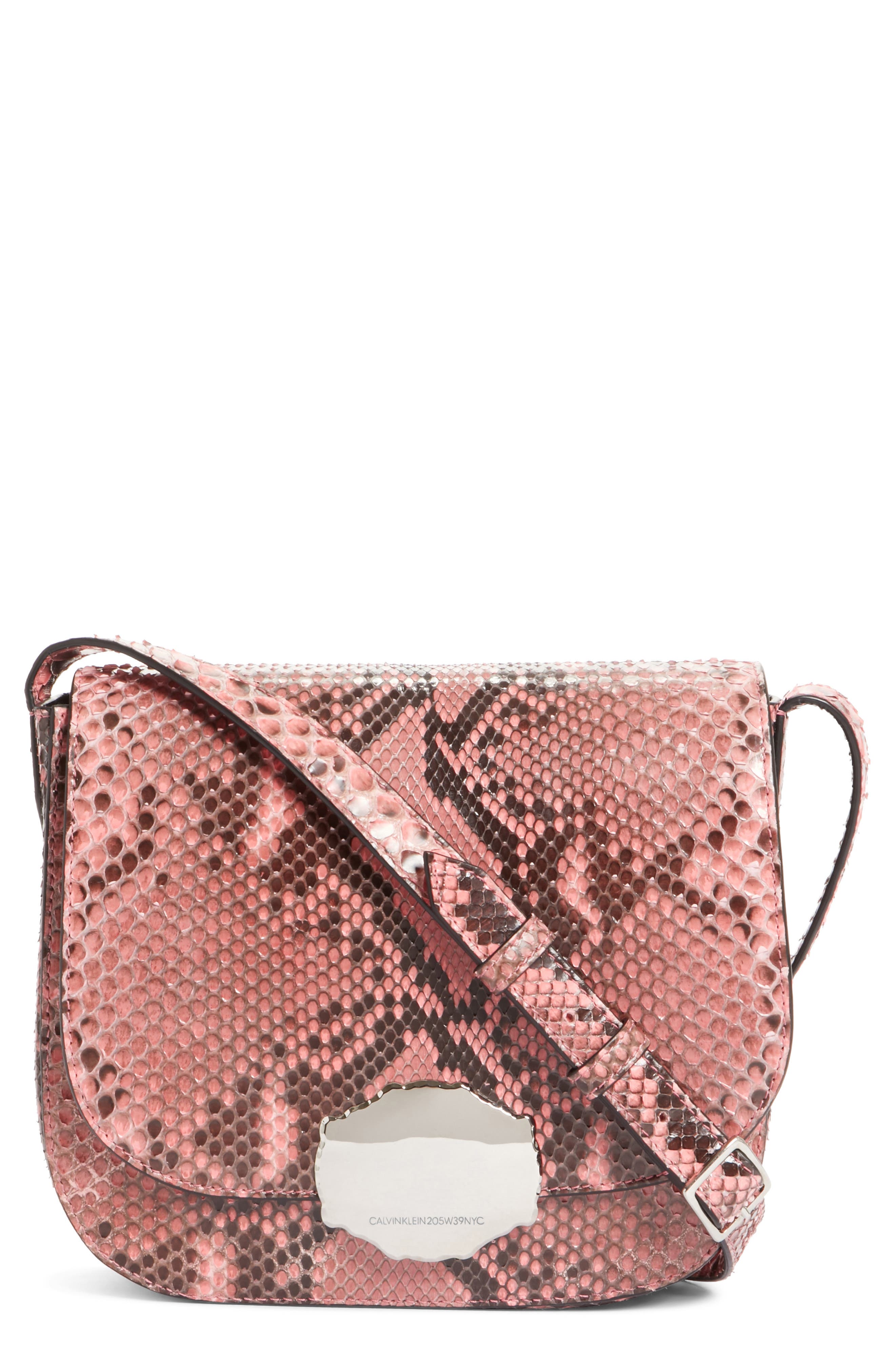 CALVIN KLEIN 205 W395NYC Genuine Python Shoulder Bag | Nordstrom