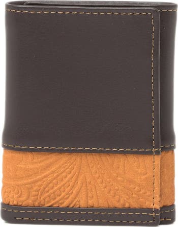 Tallia Trifold Leather Wallet with Embossed Insert | Nordstromrack