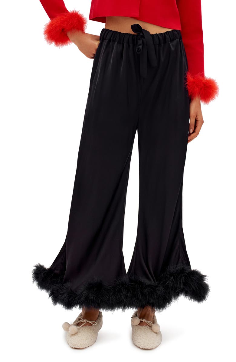 Sleeper Boudoir Pajama Pants with Detachable Feather Trim | Nordstromrack